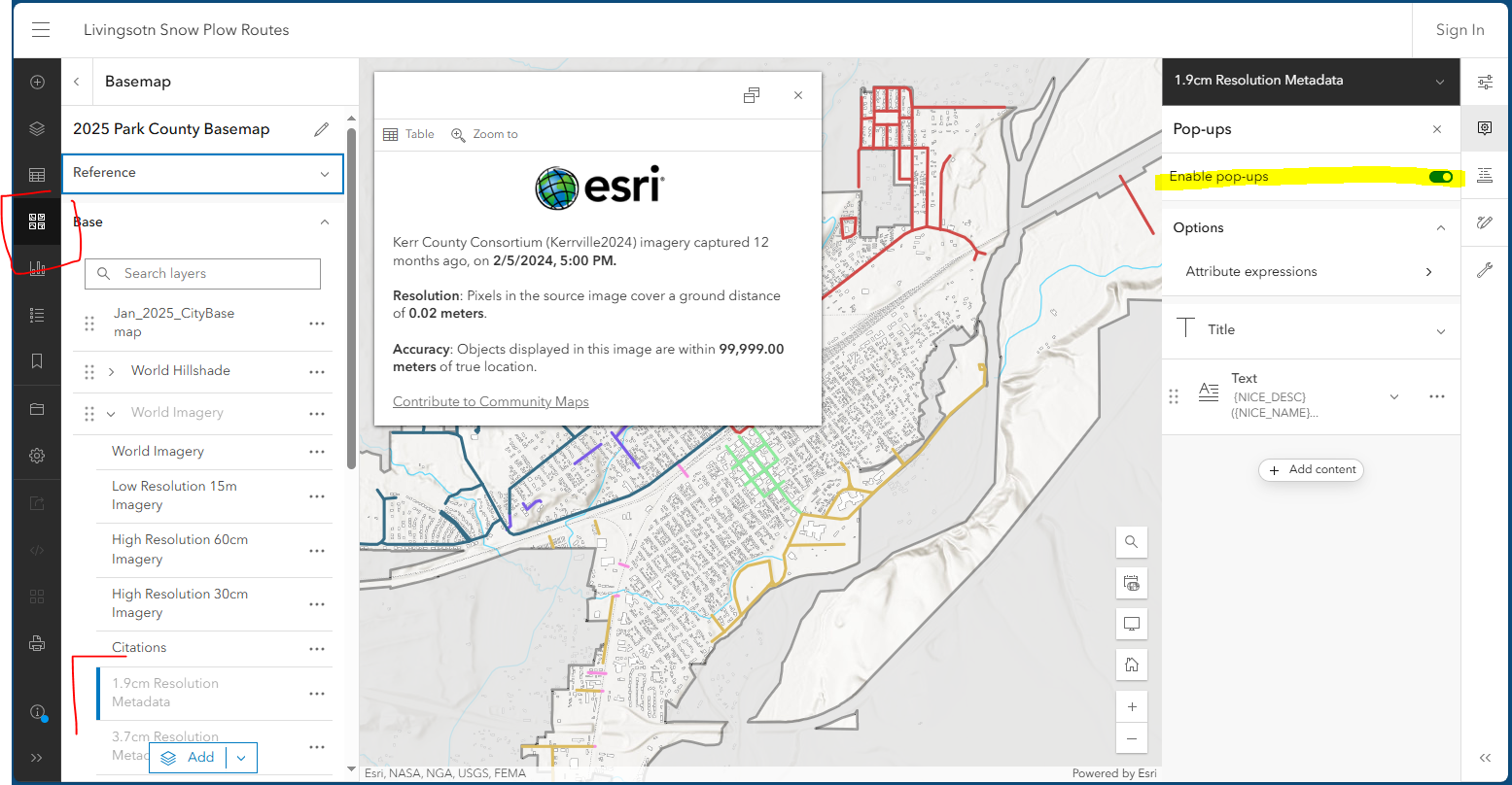 Solved: Disable popups on aerial imagery - Esri Community