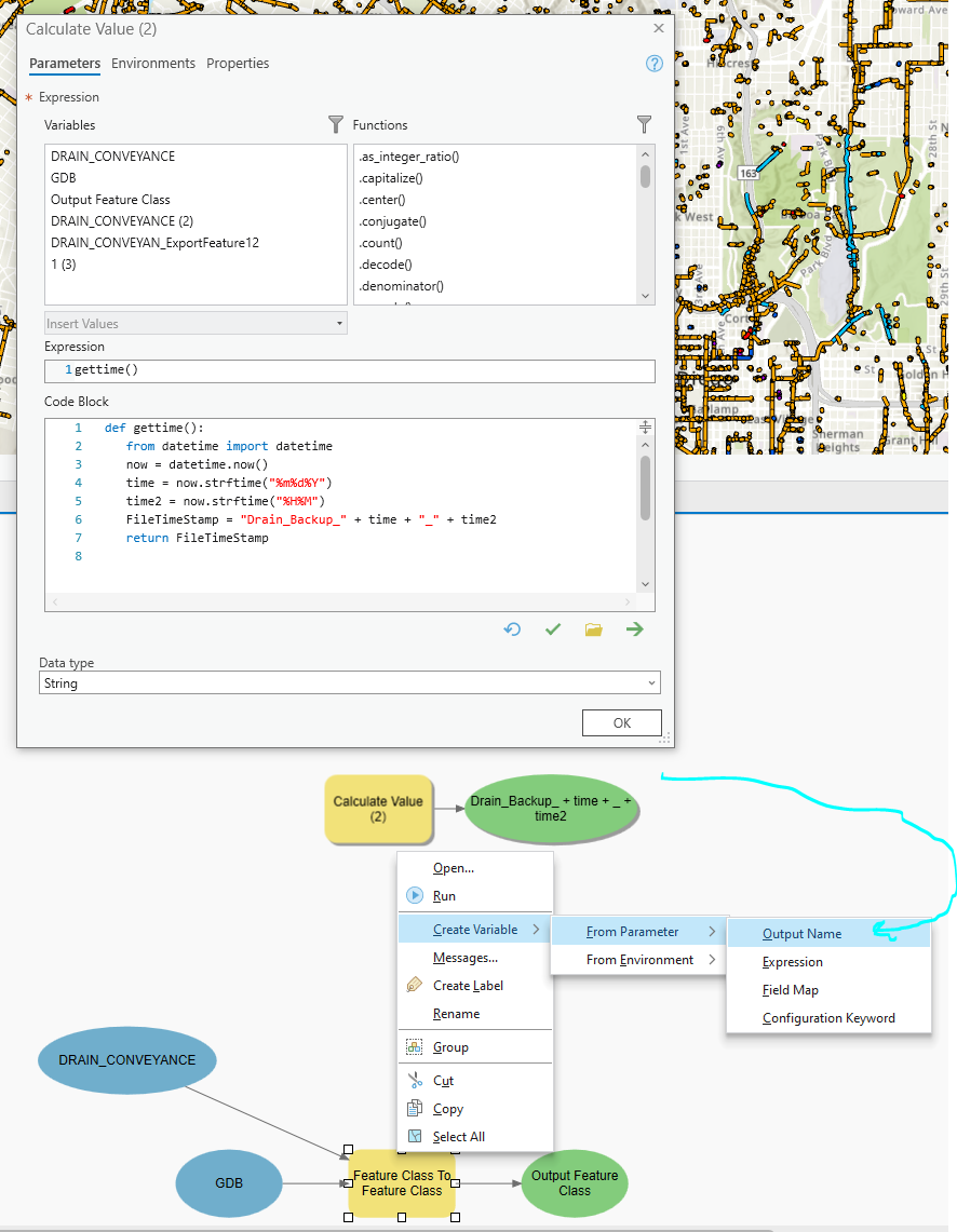 How do I use a model variable in the Export Featur... - Esri Community