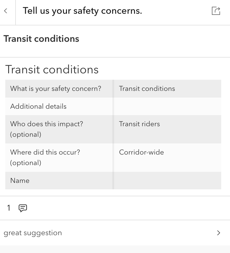 Solved: Reporter Instant App - "Like" option not working - Esri Community