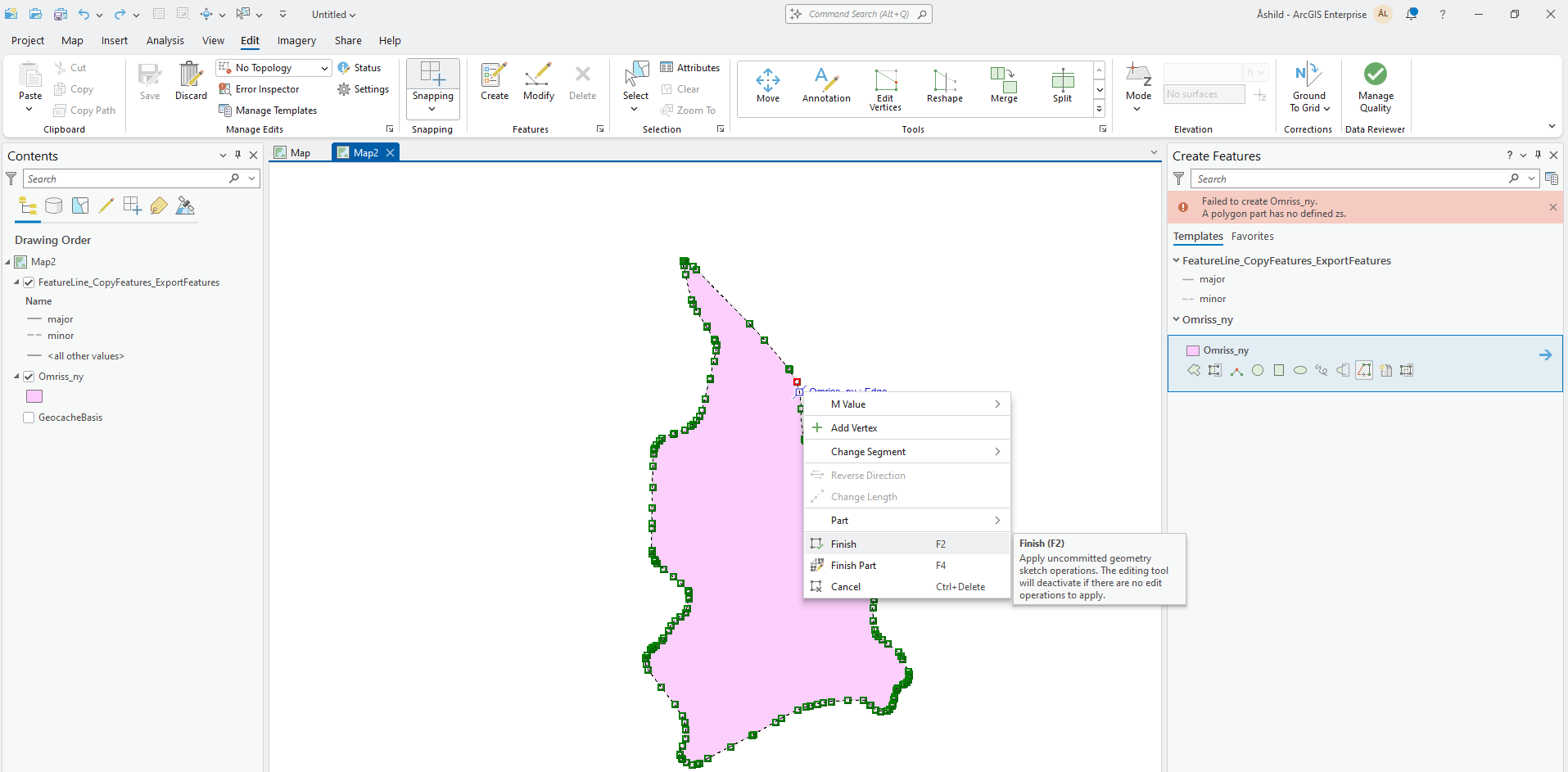 Extrude between error - "A polygon part has no def... - Esri Community