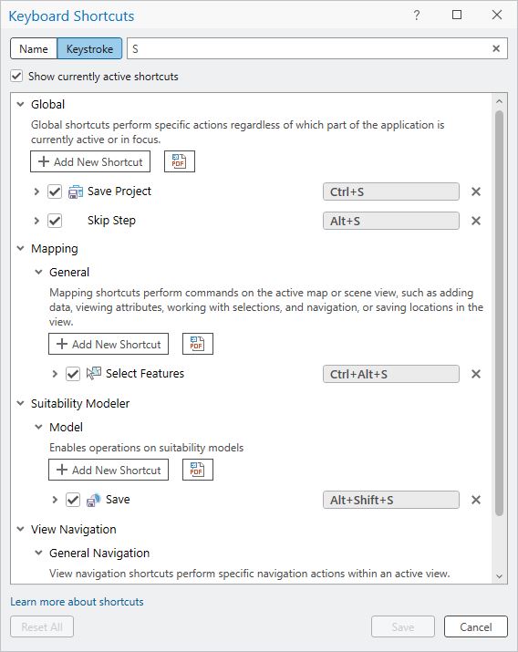 I'm having trouble with the keyboard shortcuts cha... - Esri Community