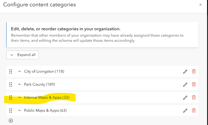 Solved: Item Categories in ArcGIS Online not working - Esri Community