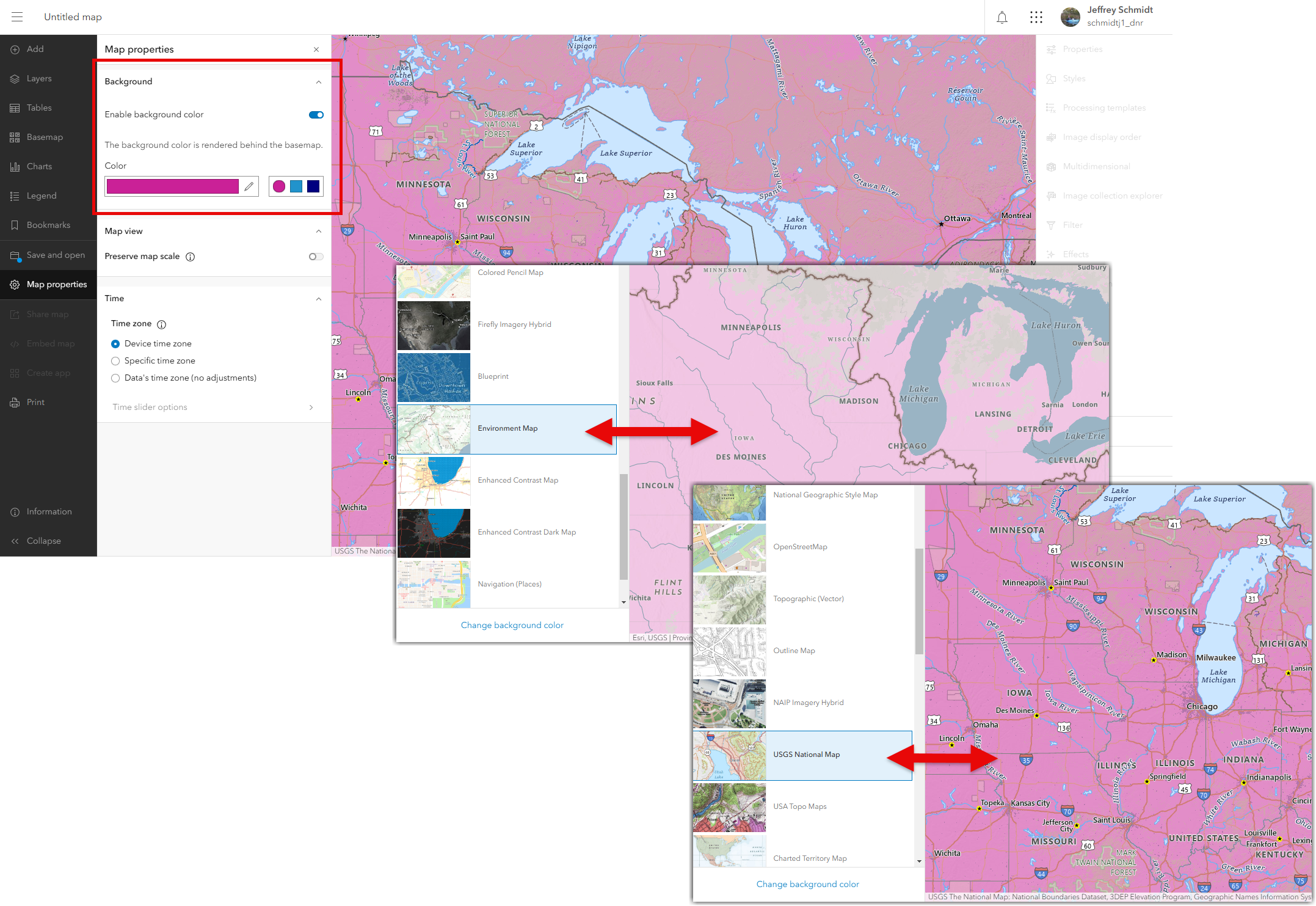 Map Viewer background color is visible thru certai... - Esri Community