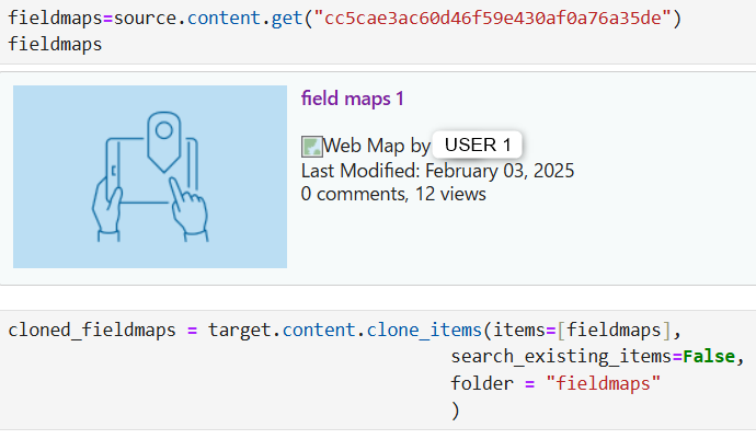 Python を使って他の ArcGIS アカウントにアイテムを複製してみよう！ - Esri Community