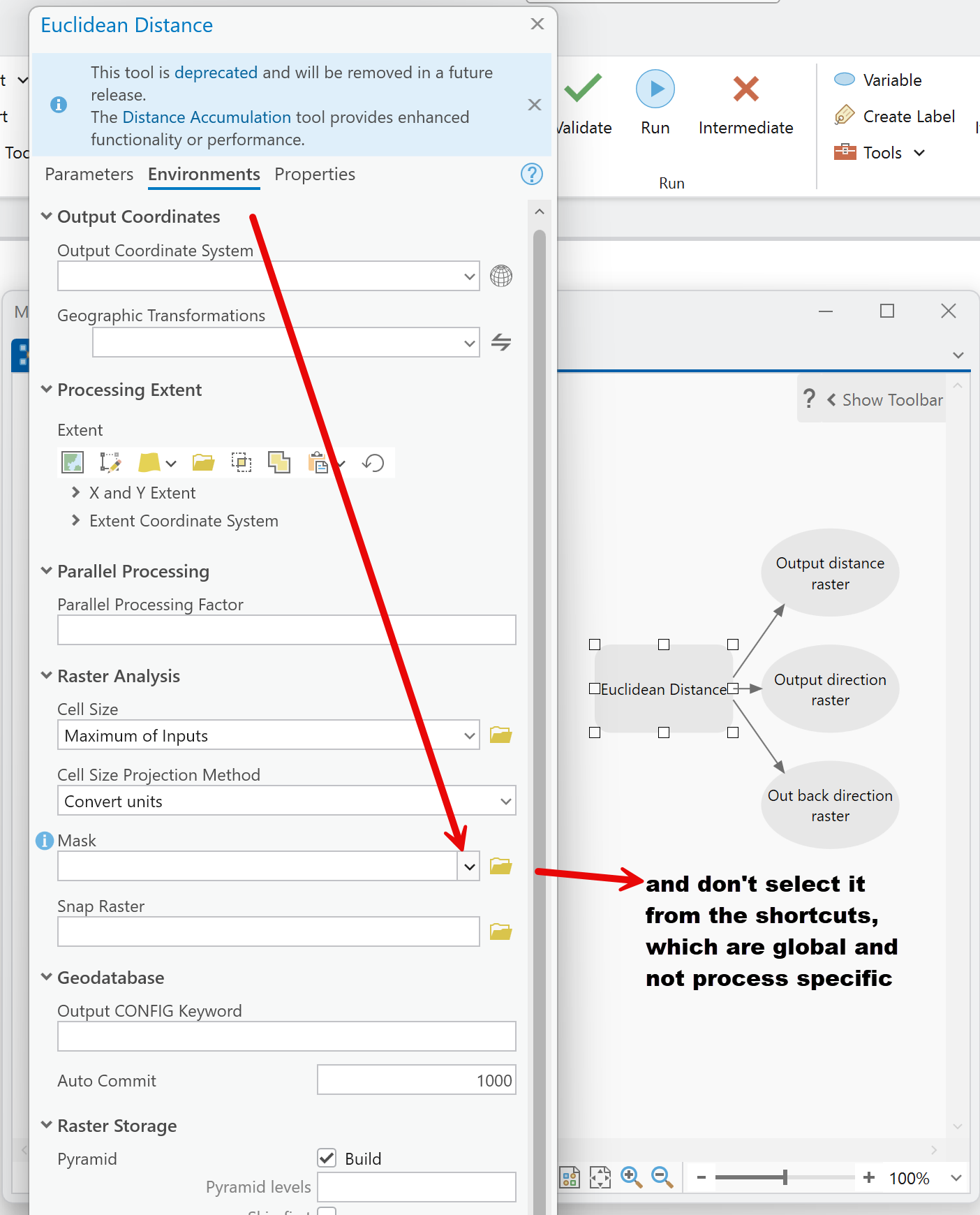 ArcGIS Pro 3.4.2: The “mask” in the “environments”... - Esri Community