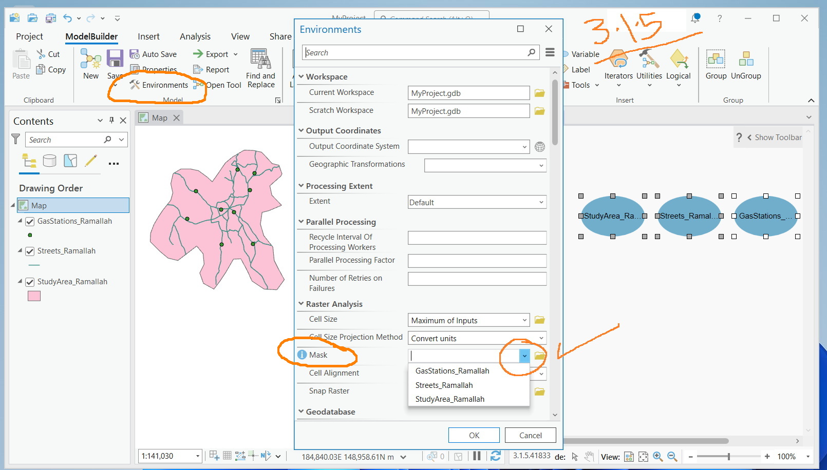 ArcGIS Pro 3.4.2: The “mask” in the “environments”... - Esri Community