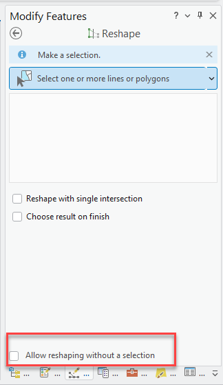 Solved: reshape tool is reshaping unselected polygons - Esri Community