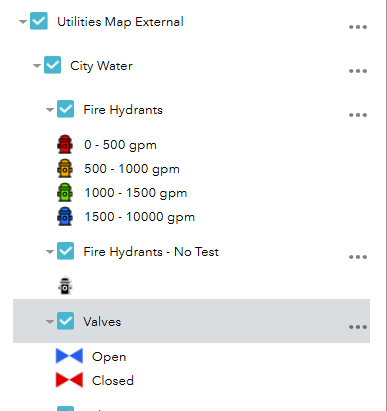 Show legend for each layer level in Map Layers wid... - Esri Community