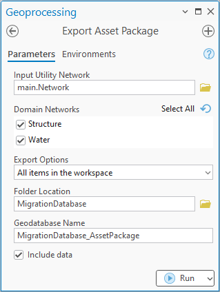 Migrating data to the utility network