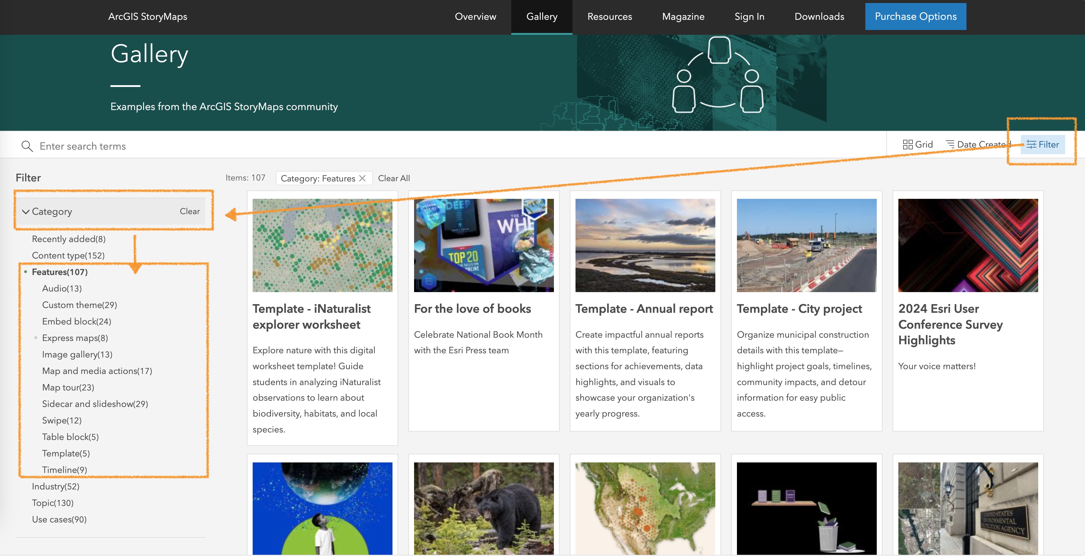 Enable identifying example stories using specific ... - Esri Community