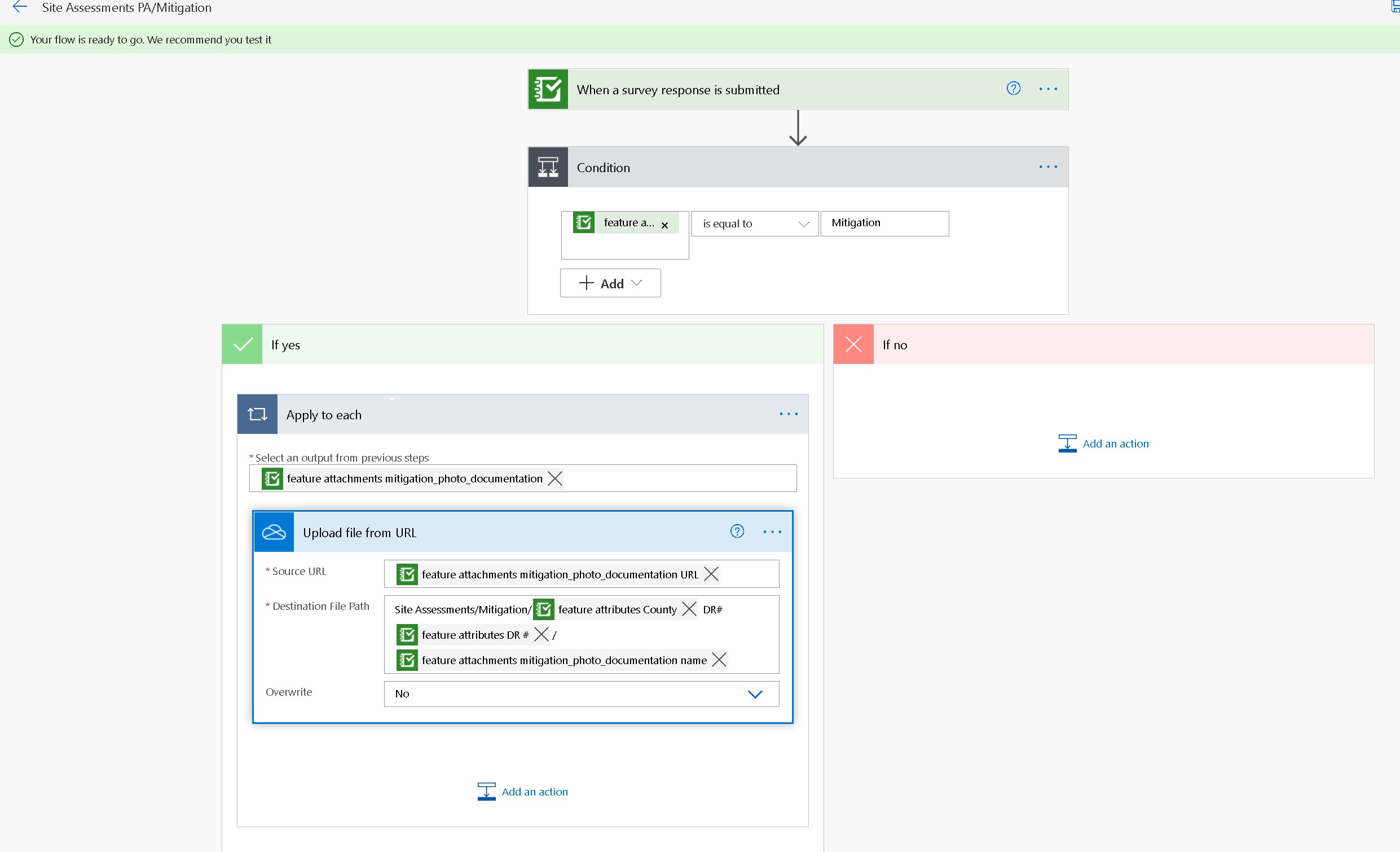 Survey123 attachmenrs in Microsoft Power Automate
