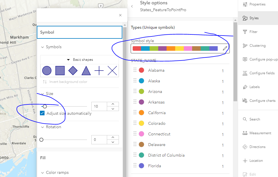 Solved: Is Symbol size gone from the Style Categories when... - Esri ...