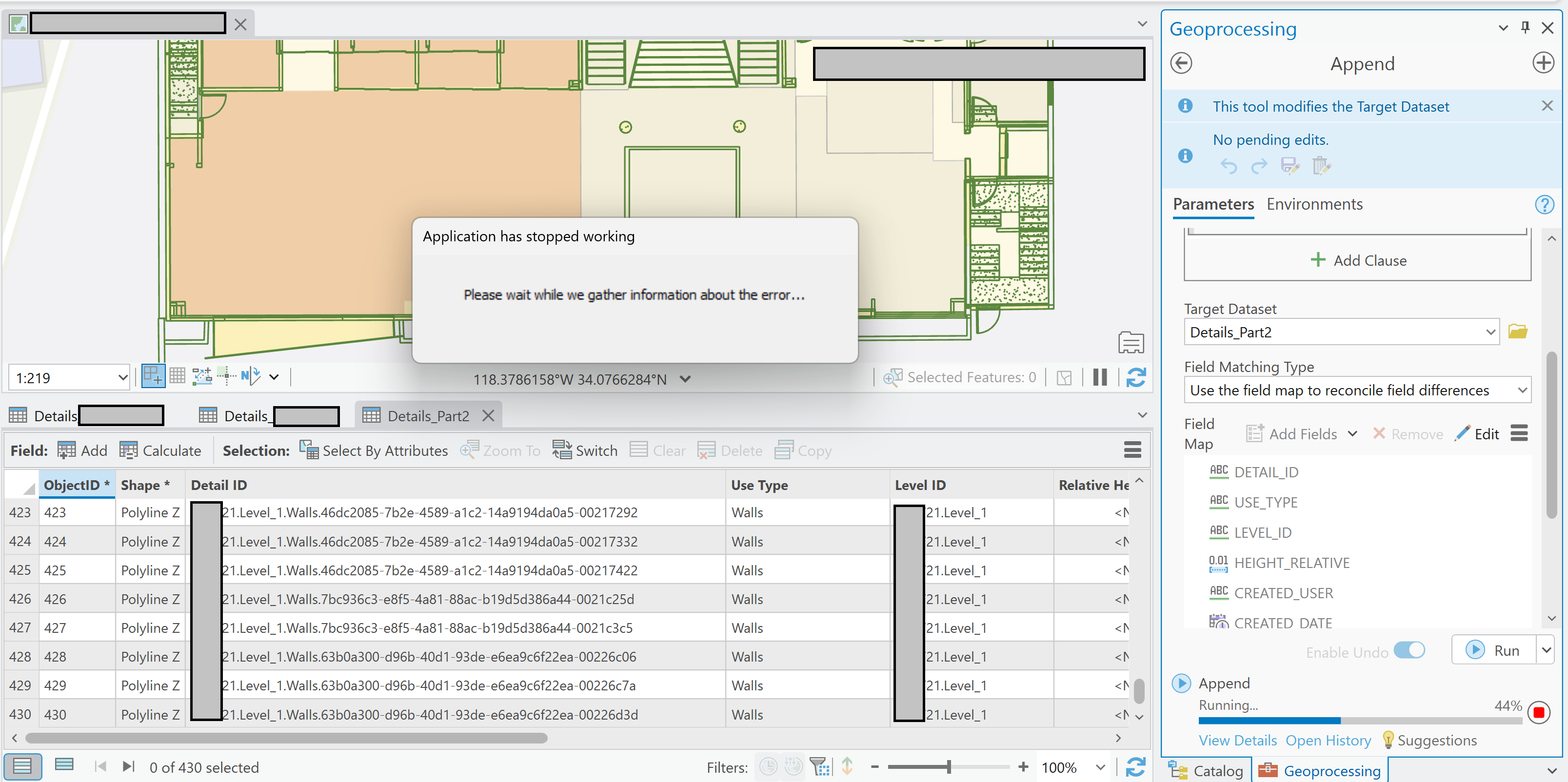 Append tool crashing arcGIS pro - Esri Community