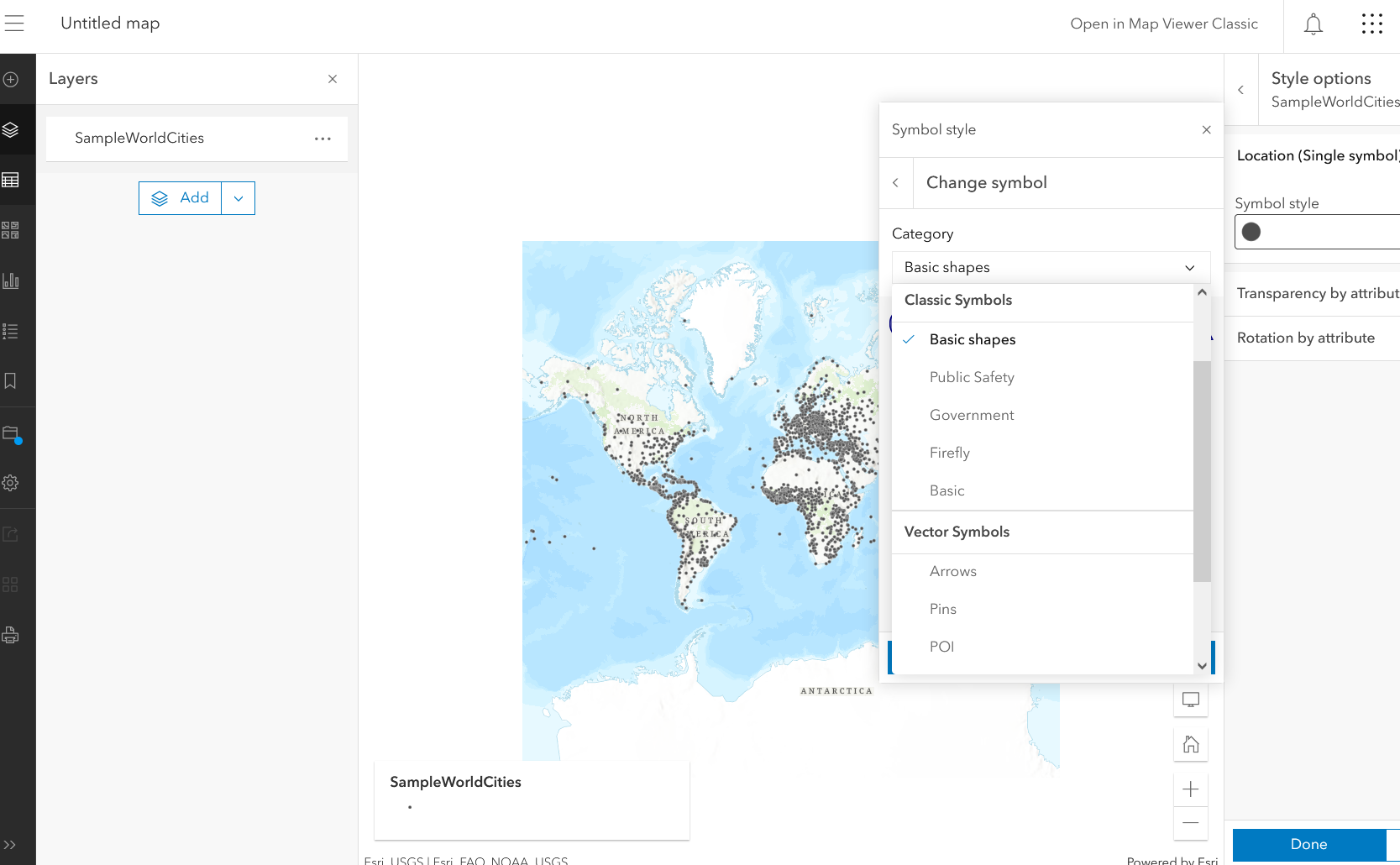 Symbol categories different in map viewer vs map v... - Esri Community