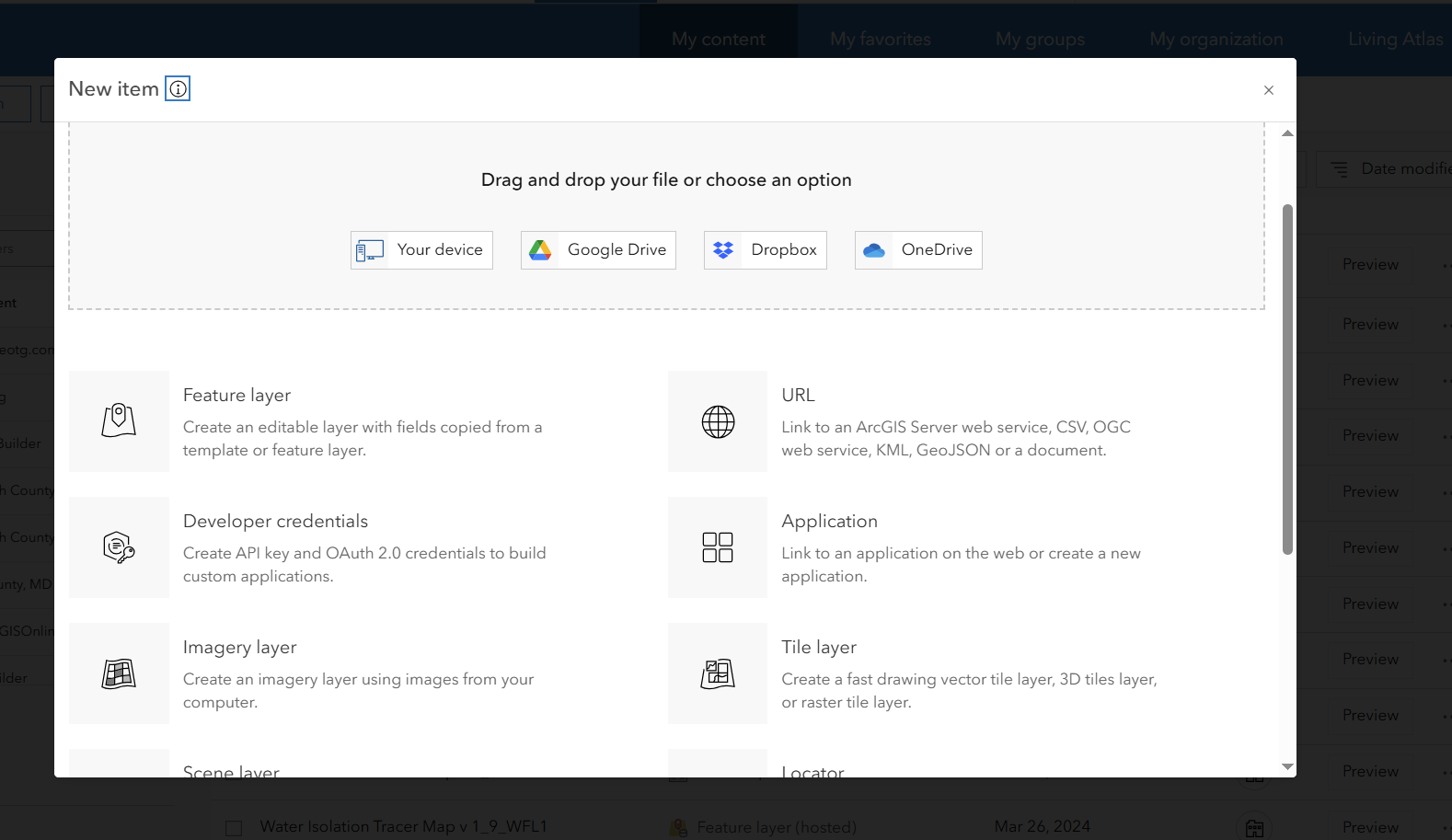 create developer credentials is not showing in New... - Esri Community