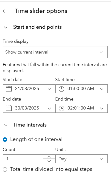 How do I configure Time Slider in AGOL to not show... - Esri Community