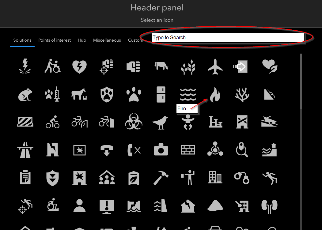 Dashboard: Icons - Hover with Icon Name Tip and Ic... - Esri Community