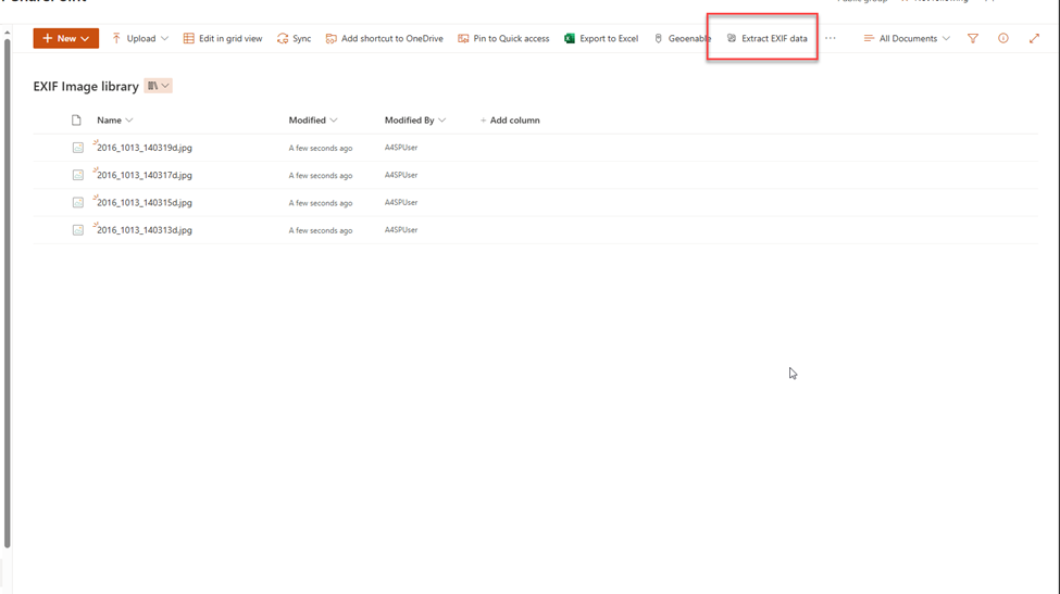 Automate EXIF metadata extraction using ArcGIS for SharePoint