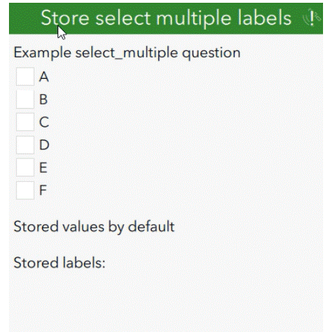How to return all labels from a select multiple qu... - Esri Community