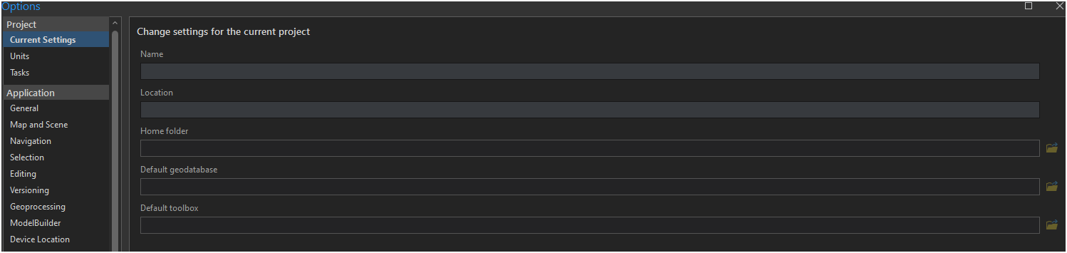 Current Settings vs Set General Options for ArcGIS... - Esri Community