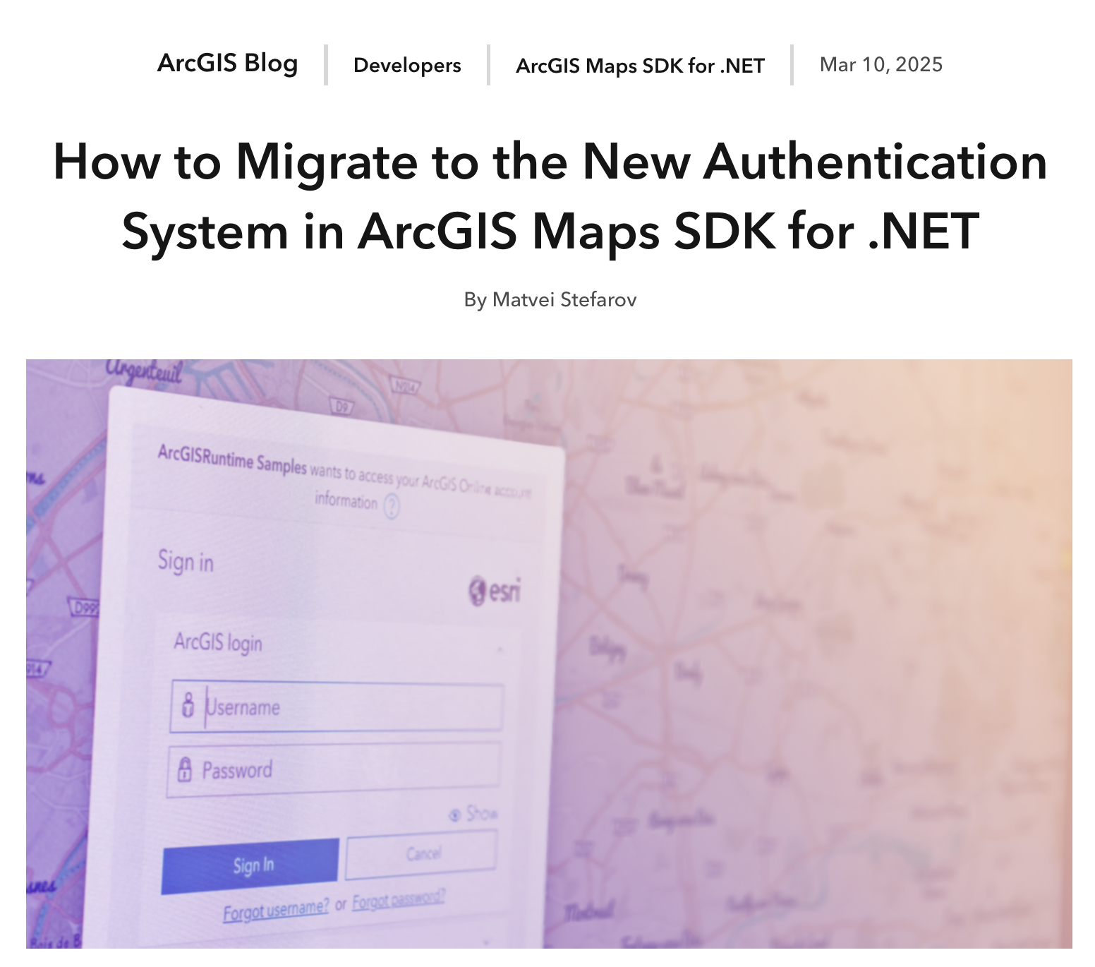 How to Migrate to the New Authentication System in... - Esri Community