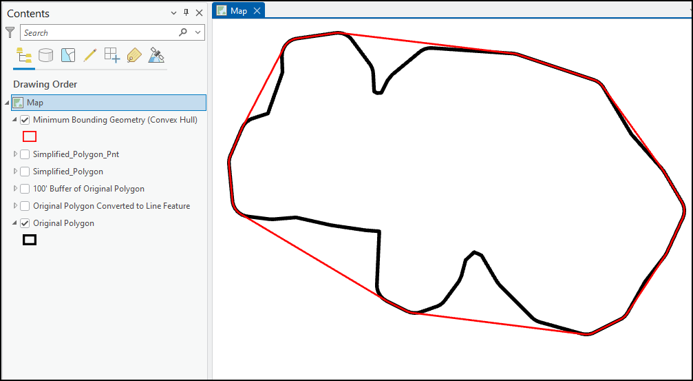 Simplify Polygon output feature entirely outside i... - Esri Community
