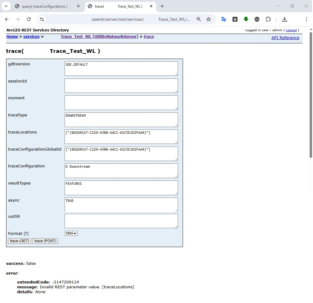 Solved: REST Trace Locations Parameters? - Esri Community