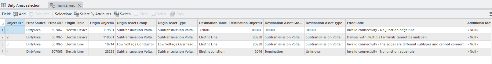 Solved: Opening Attribute Table of Dirty Area Layer after ... - Esri ...