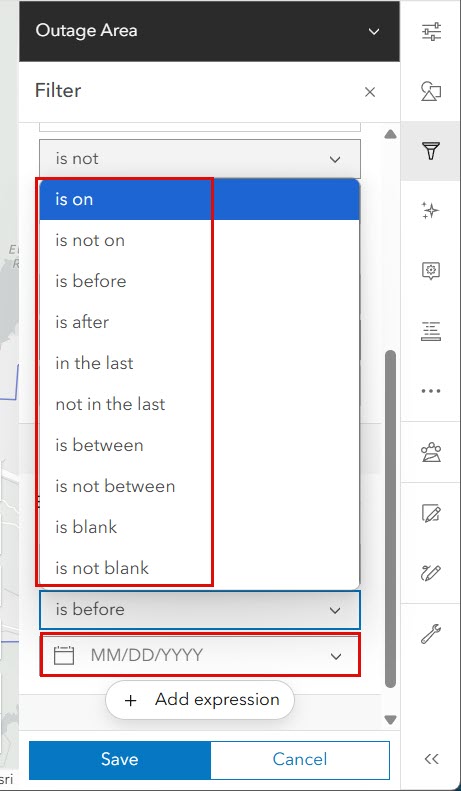 Map Viewer Date Filter: Add "is or is after Today"... - Esri Community