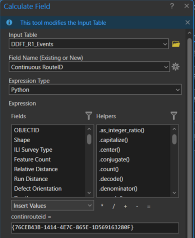 Loading ILI Data into ArcGIS