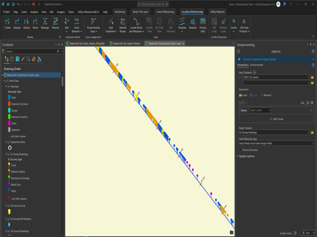 Loading ILI Data into ArcGIS