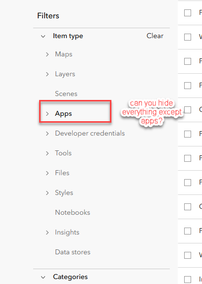 Solved: hide everything in AGOL for users except for apps - Esri Community