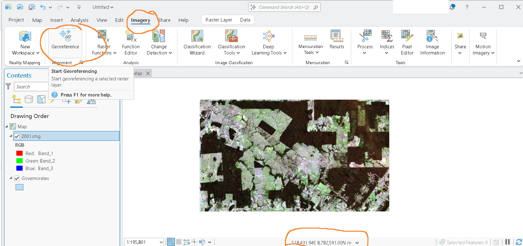 ArcGIS Pro 3.4.2: Clicking the Georeferencing butt... - Esri Community
