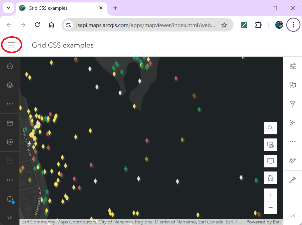 How to create a "header menus" using Calcite Compo... - Esri Community