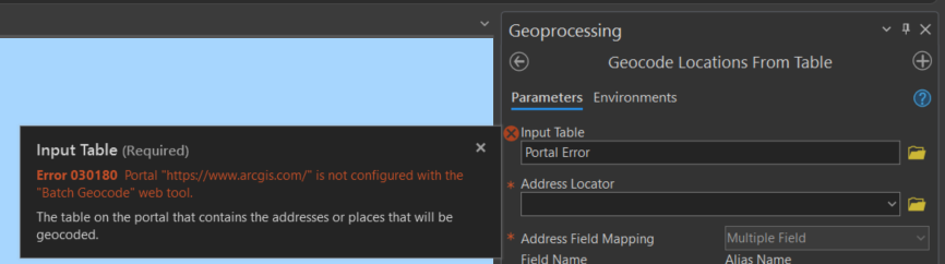 Geocode Table tool not working - Esri Community