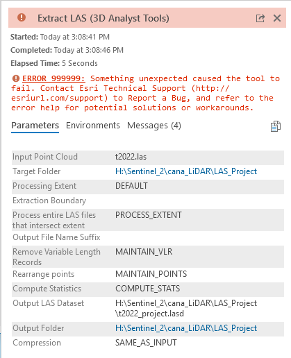 Solved: Receiving Error 000210 when running LAS Dataset To... - Esri Community