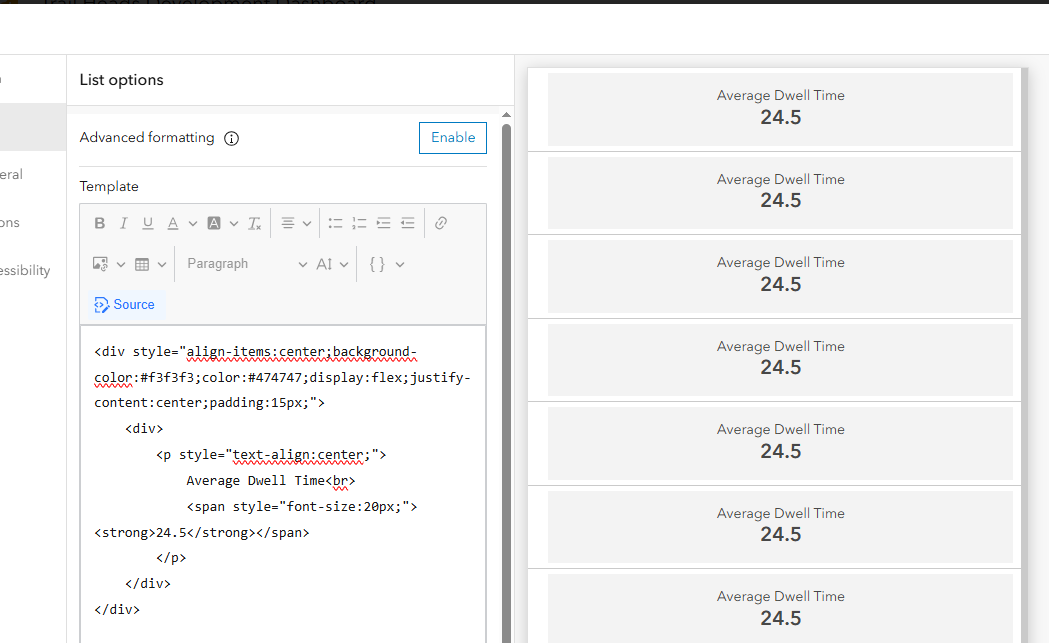 Vertical Alignment List Widget - Esri Community