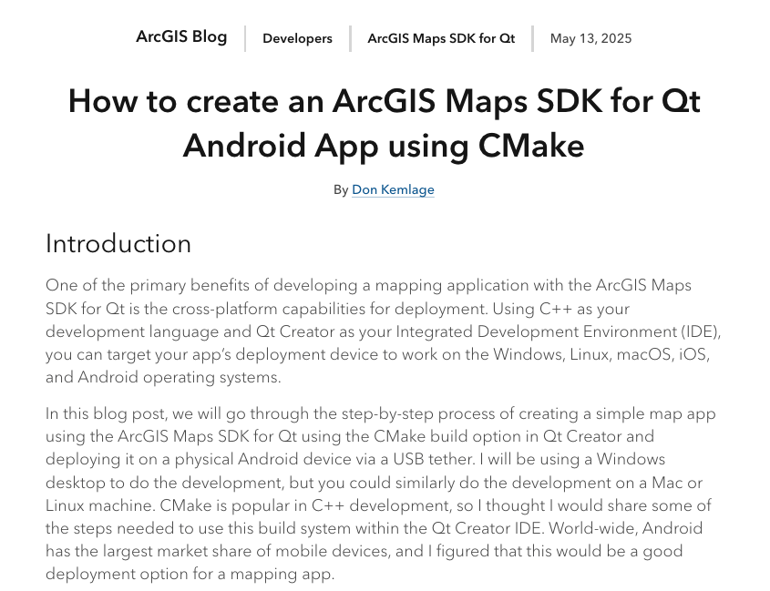 How to create an ArcGIS Maps SDK for Qt Android Ap... - Esri Community