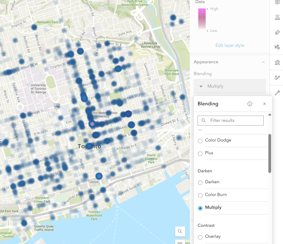 heat map layering - graduated colors - Esri Community