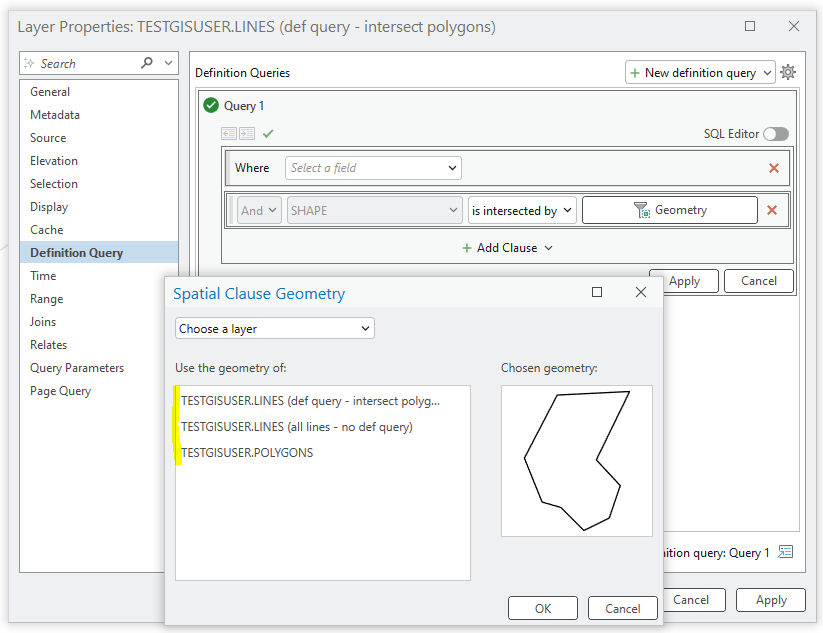 Spatial Definition Query — Highlight chosen layer - Esri Community