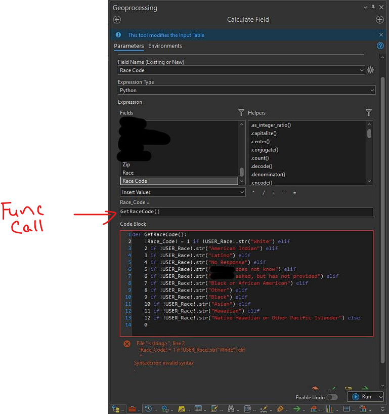 Solved: Calculate a "Race Code" or "Ethnicity Code" field ... - Page 2 - Esri Community