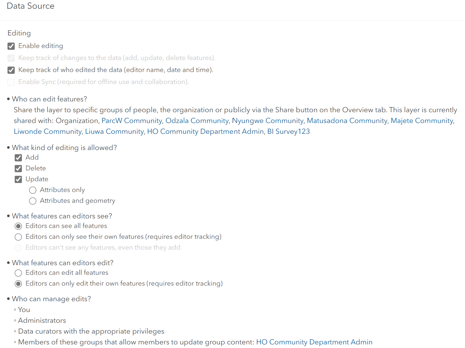 Solved: Non-editing role able to edit feature layer data - Esri Community