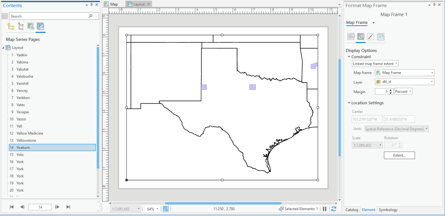 Solved: Map series extent based on non-index features - Esri Community