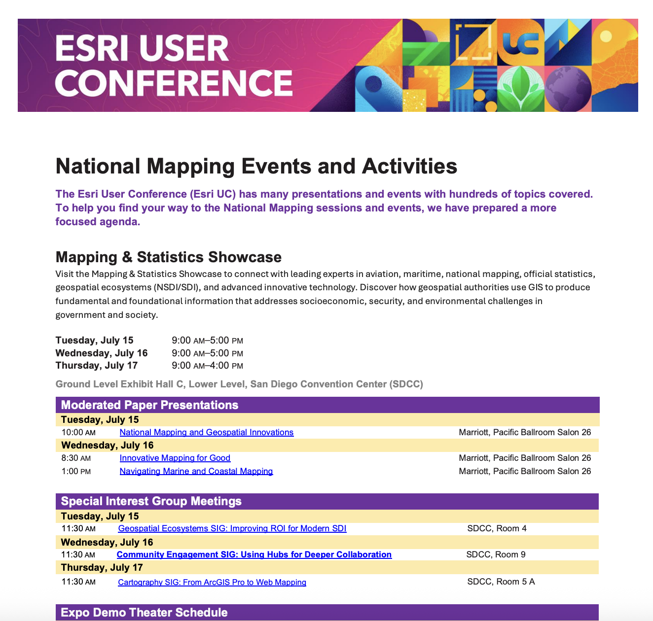 National Mapping Events and Activities UC 2025 Fli... - Esri Community