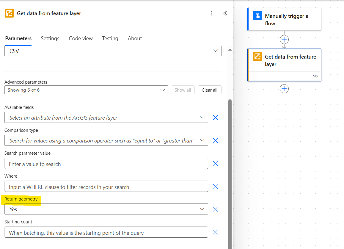 Get data from feature layer action: return only se... - Esri Community