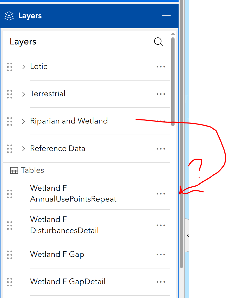 Ability to group tables in the Layers widget. Bon... - Esri Community