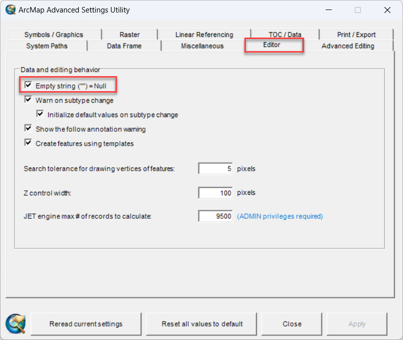 Request to add an "Advanced ArcMap Settings" utili... - Esri Community