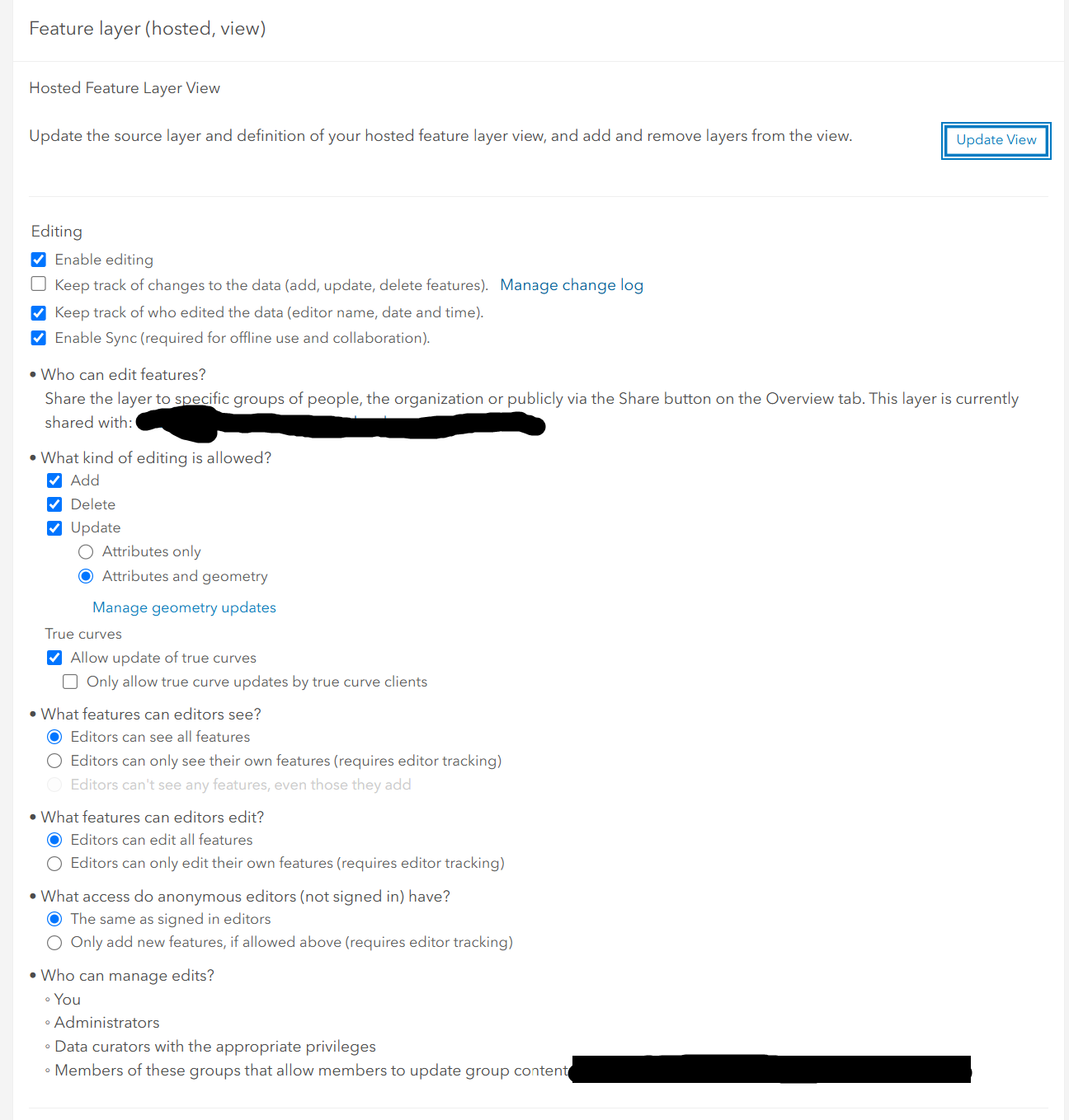 Solved: Shared Update group does not allow user to Update ... - Esri Community