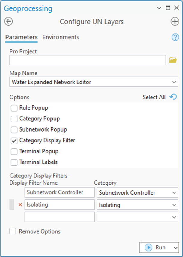 Solution tools to help configure maps for the Utility Network