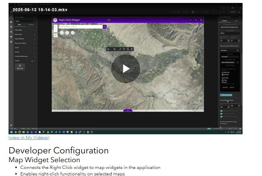 Right Click Widget - Esri Community